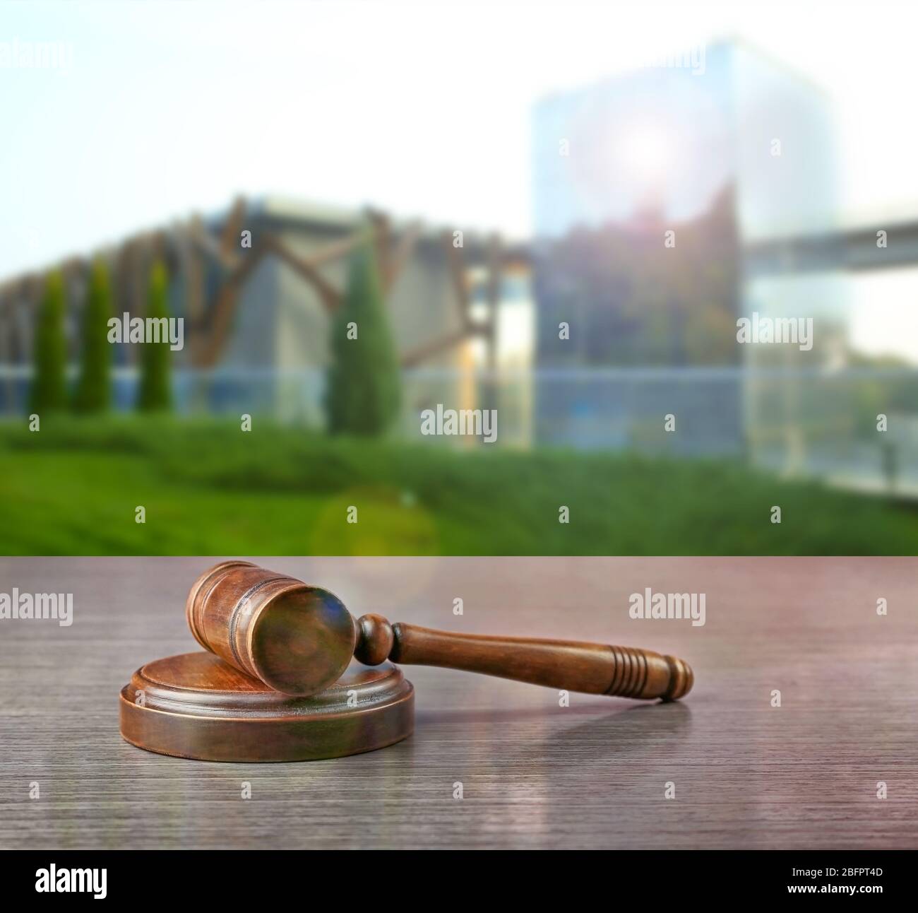 Judge's gavel on cityscape background. Concept of law Stock Photo - Alamy