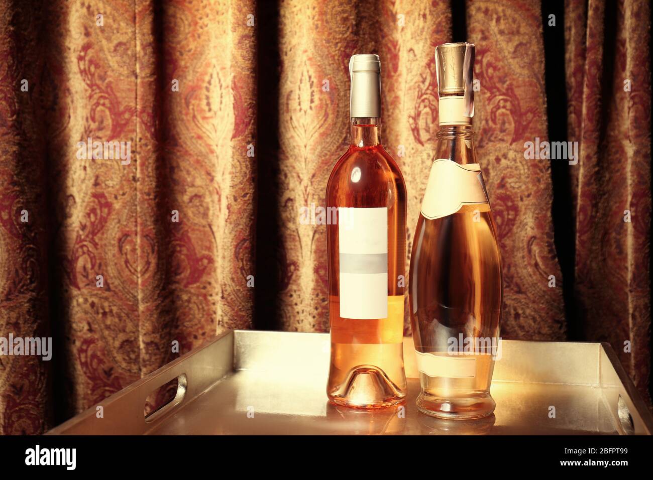 Alcohol bottles tray hi-res stock photography and images - Alamy