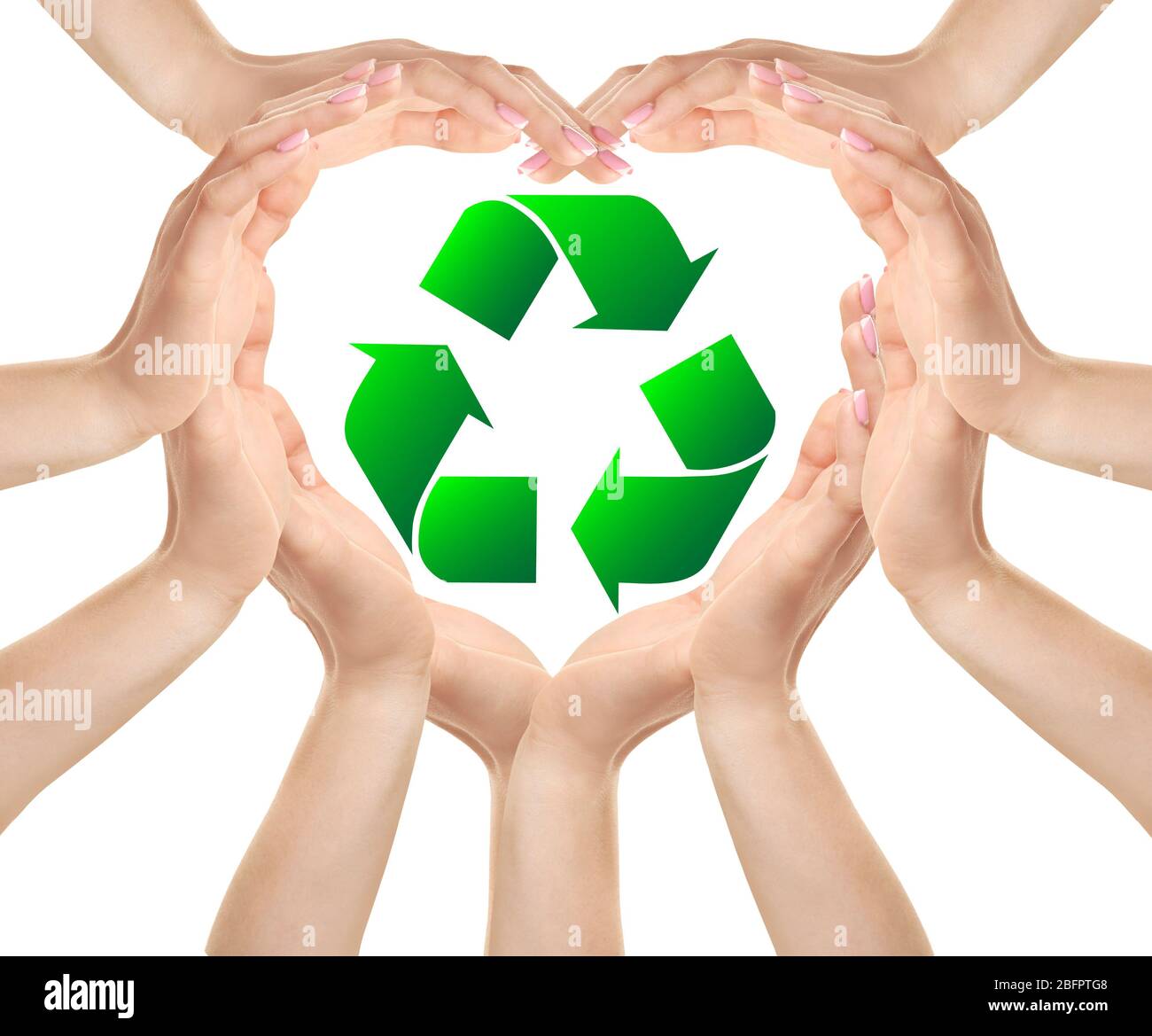 Recycle heart recycling symbol reuse hi-res stock photography and ...
