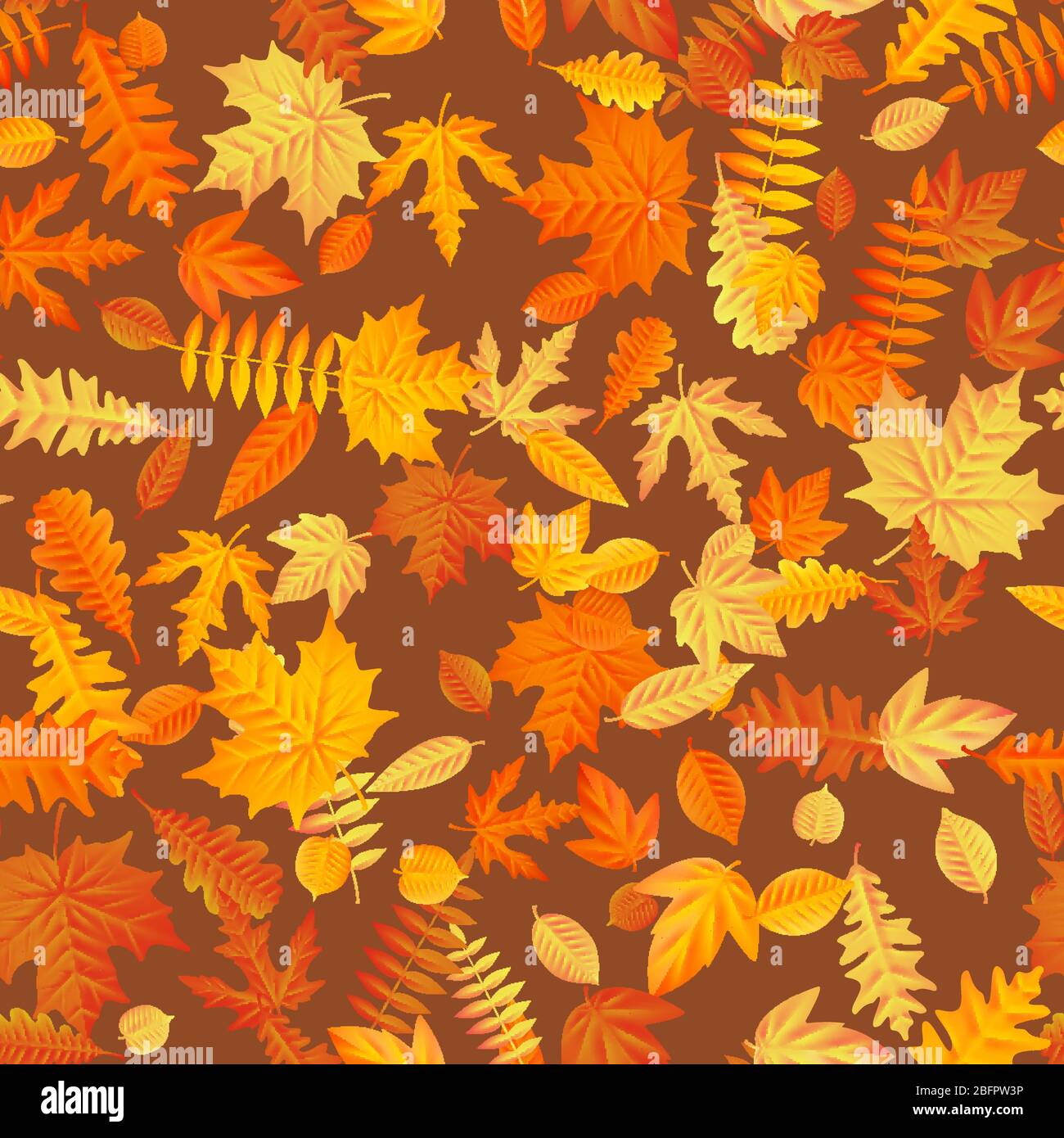Autumn leaves background seamless pattern. EPS 10 vector Stock Vector ...