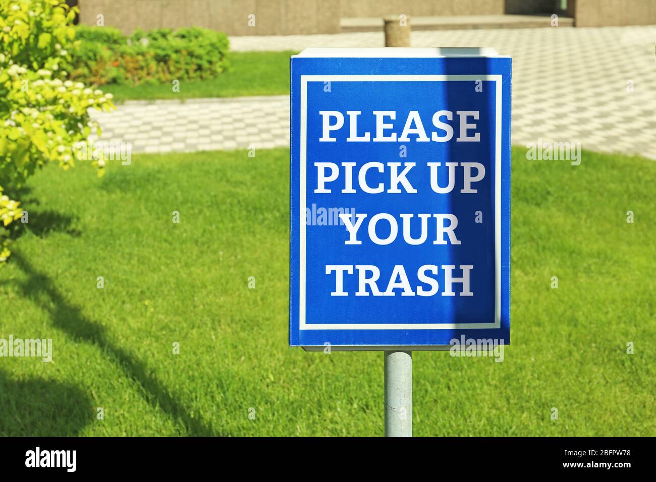 signboard-with-text-please-pick-up-your-trash-at-park-stock-photo-alamy