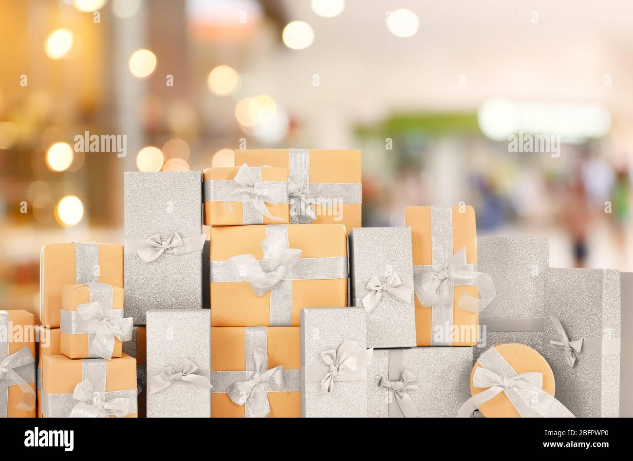 Big pile gift boxes hi-res stock photography and images - Alamy