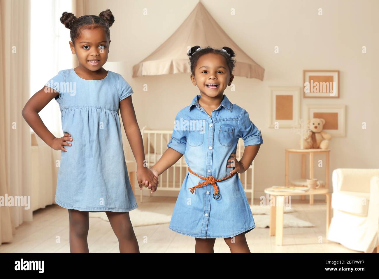 Little African kids in children's room Stock Photo - Alamy