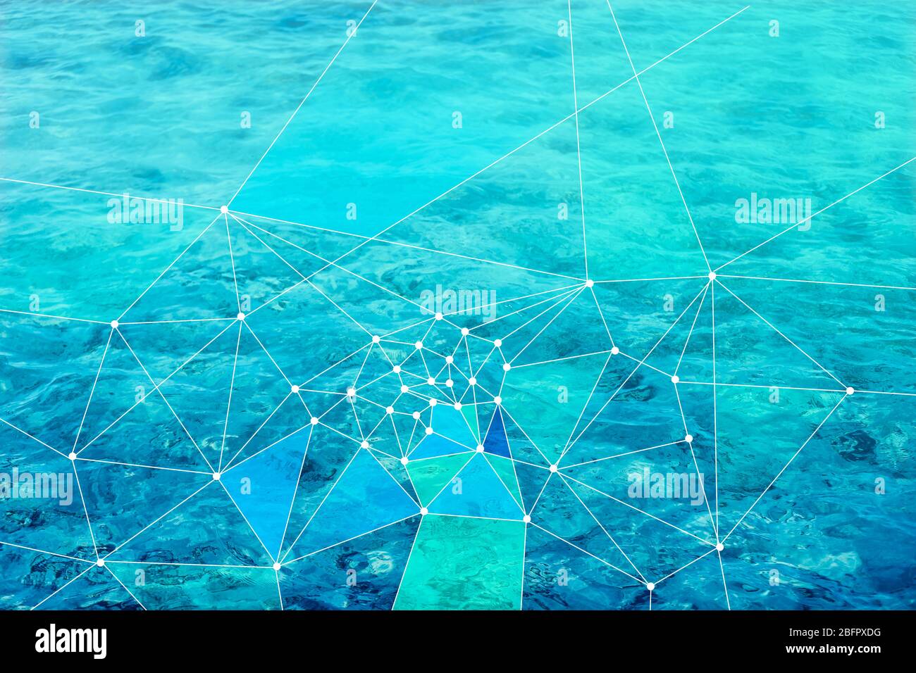Surface of clear water. Concept of environmental conservation Stock ...