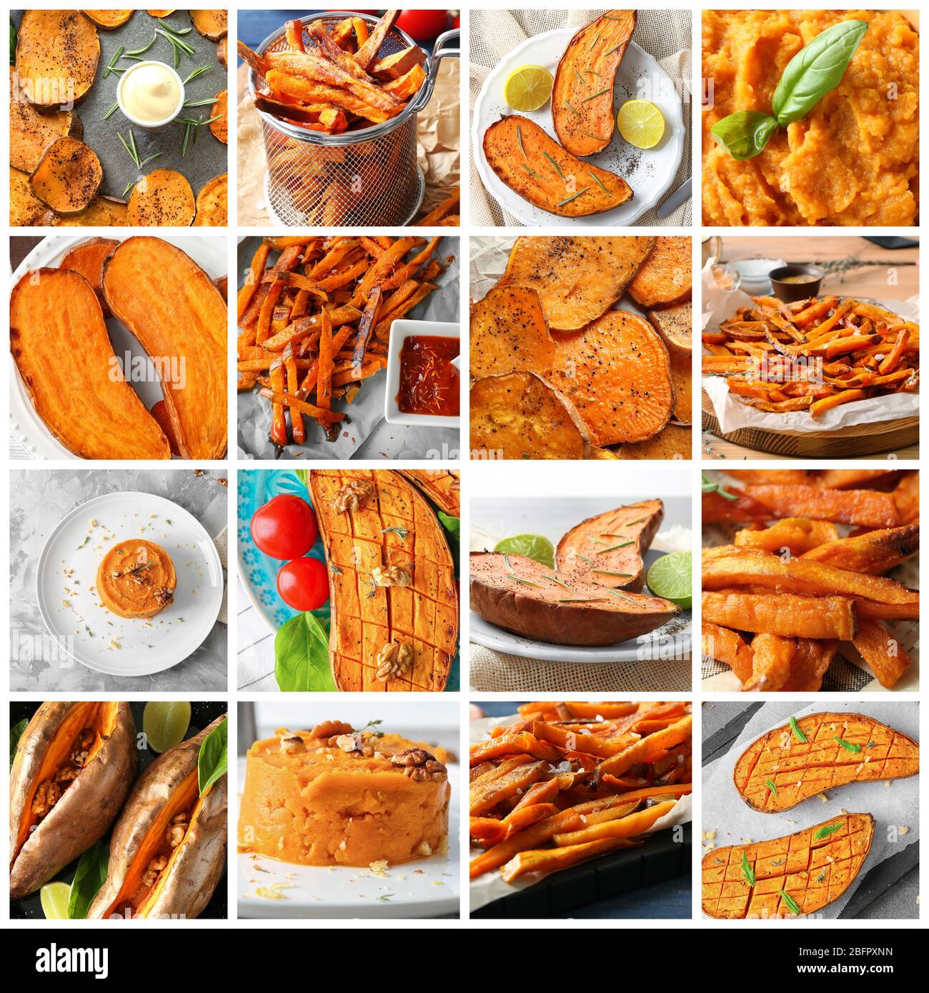 Collage with different potato dishes Stock Photo - Alamy