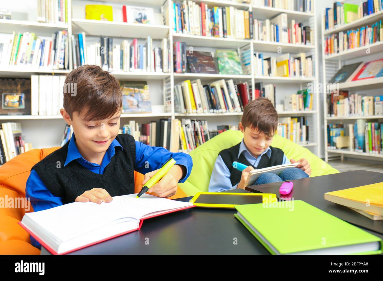 Student Studying In Library