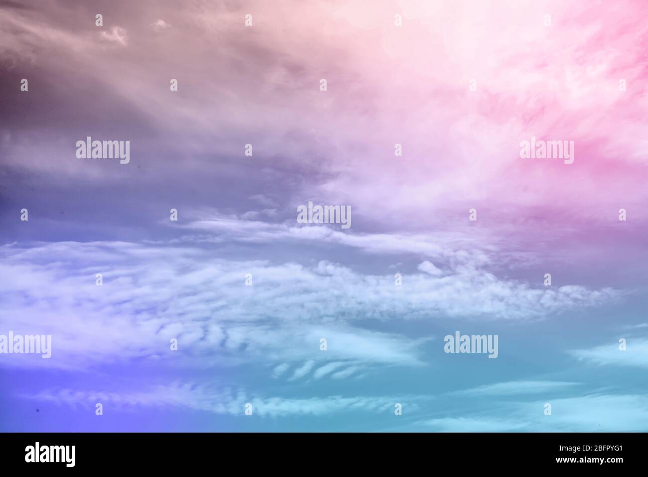 Colorful toned sky with clouds Stock Photo - Alamy
