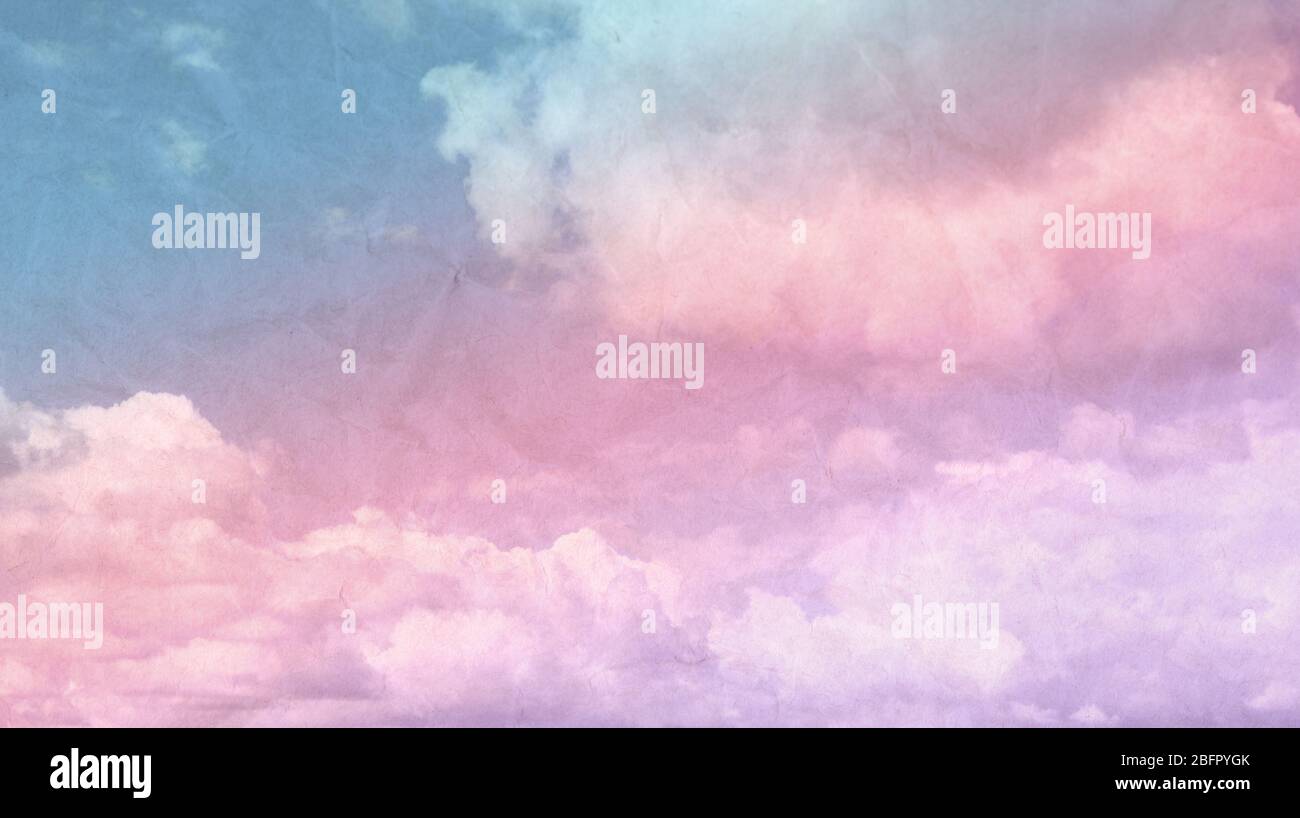 Colorful toned sky with clouds Stock Photo - Alamy