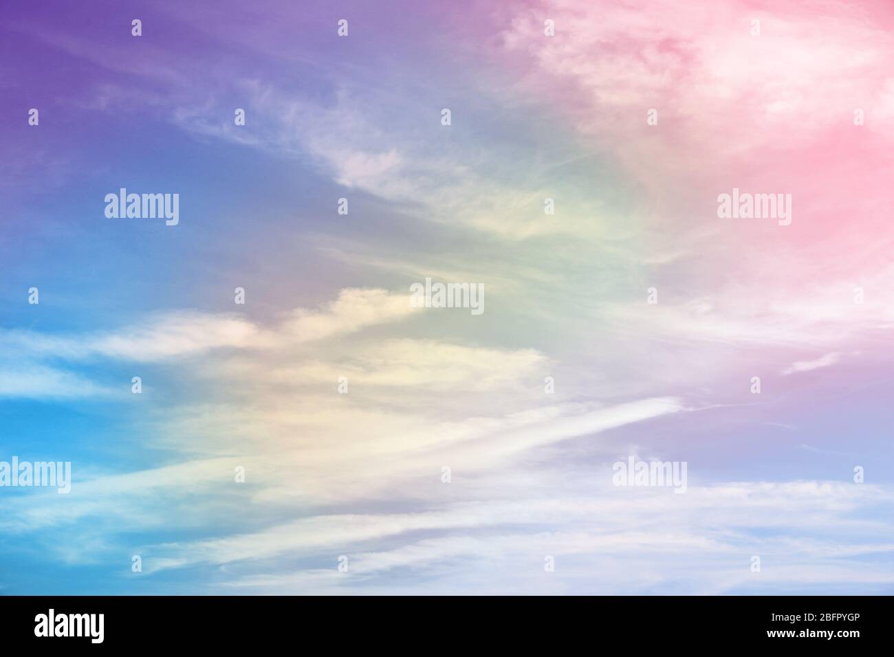 Colorful toned sky with clouds Stock Photo - Alamy