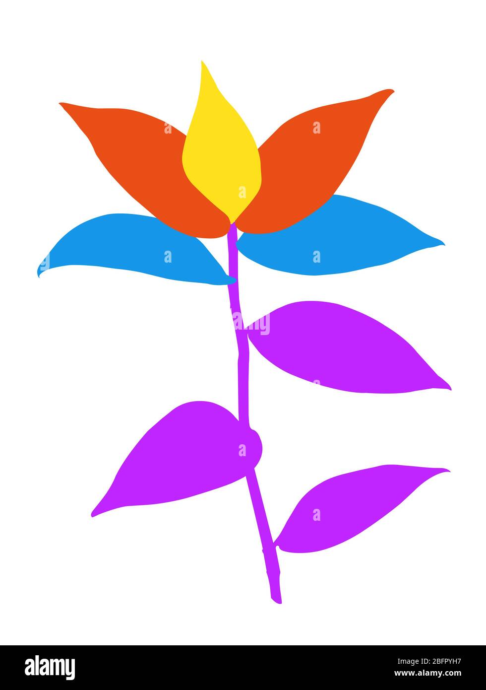 Yellow palm leaves silhouette Cut Out Stock Images & Pictures - Alamy