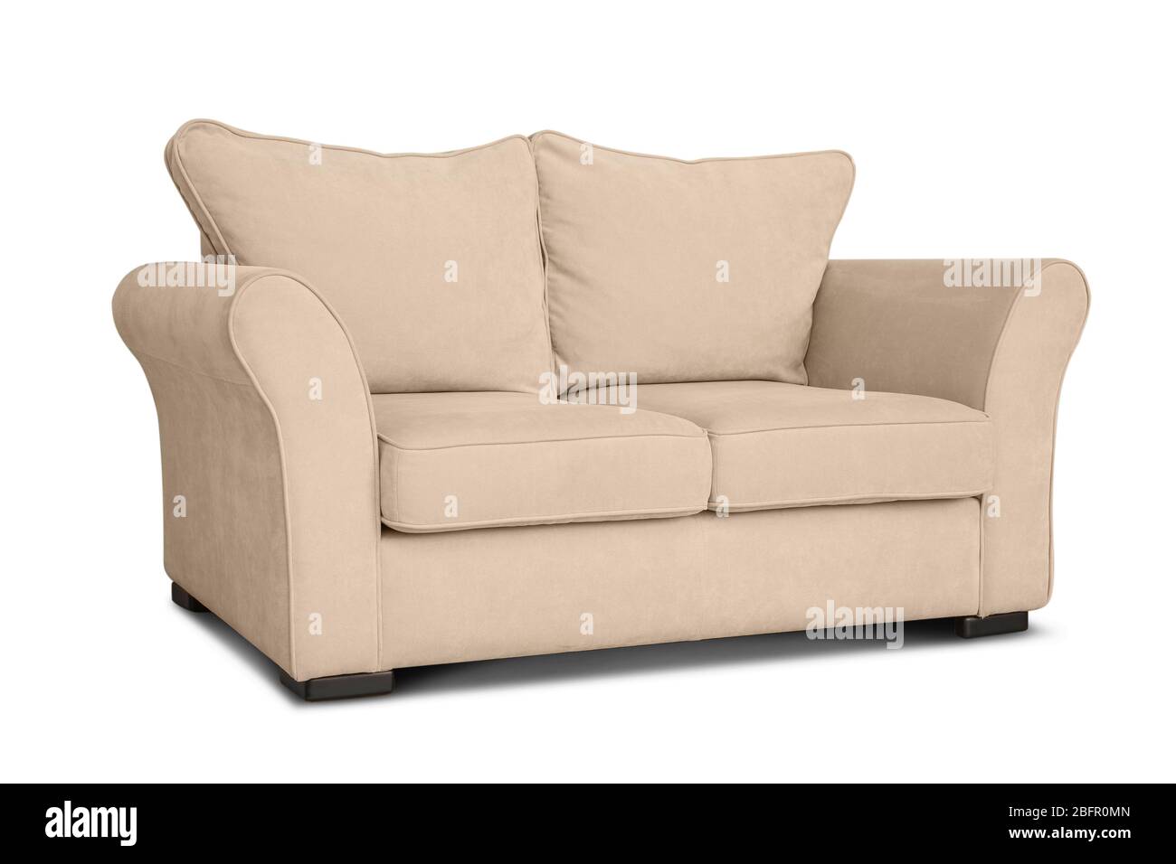 Comfortable sofa on white background Stock Photo - Alamy