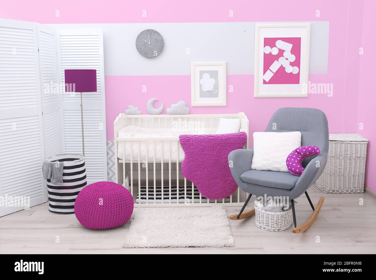 Modern interior design of baby room Stock Photo - Alamy