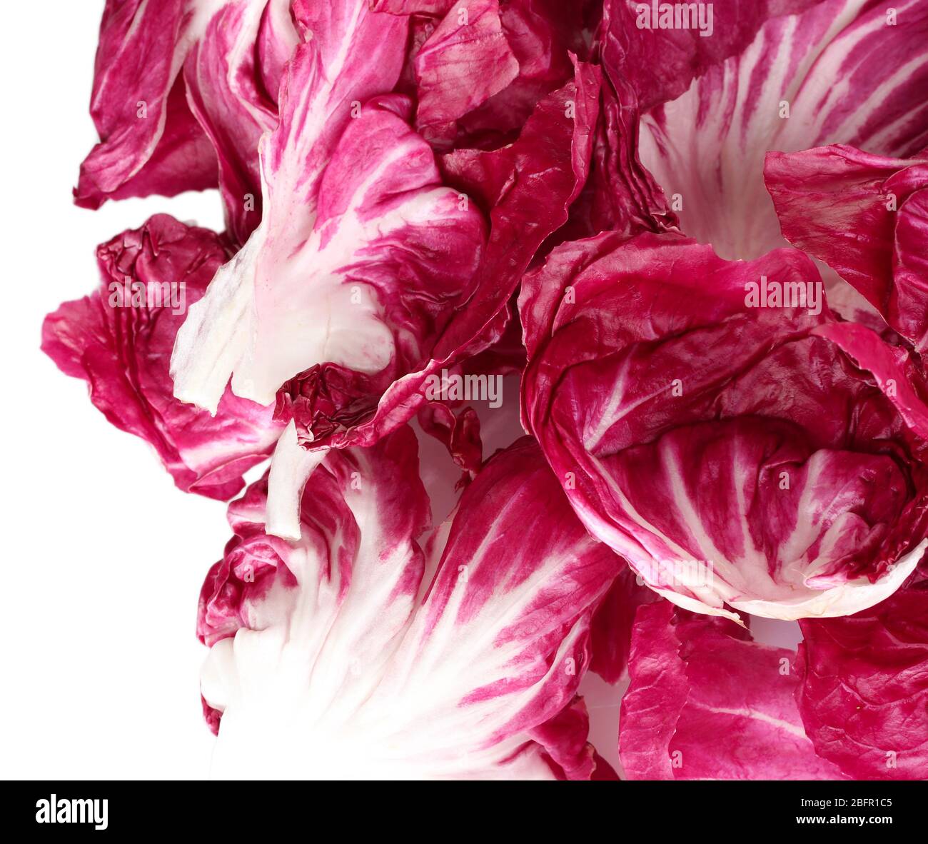 Red cabbage leaves isolated on white Stock Photo - Alamy