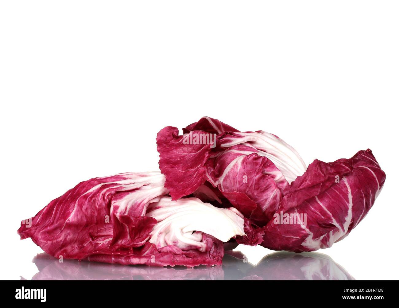 Red cabbage leaves isolated on white Stock Photo - Alamy