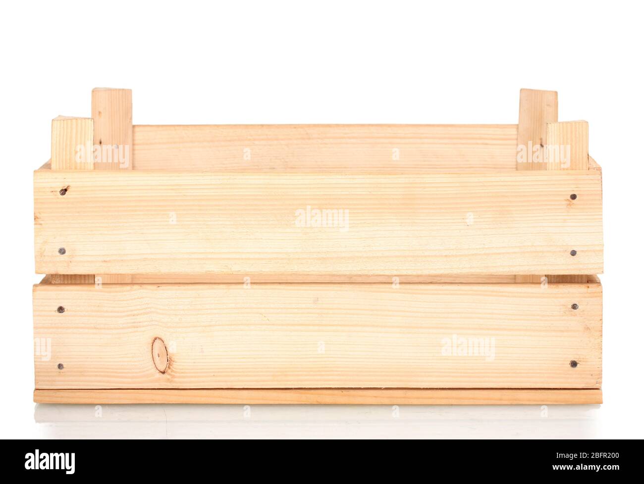 empty wooden crate isolated on white Stock Photo - Alamy
