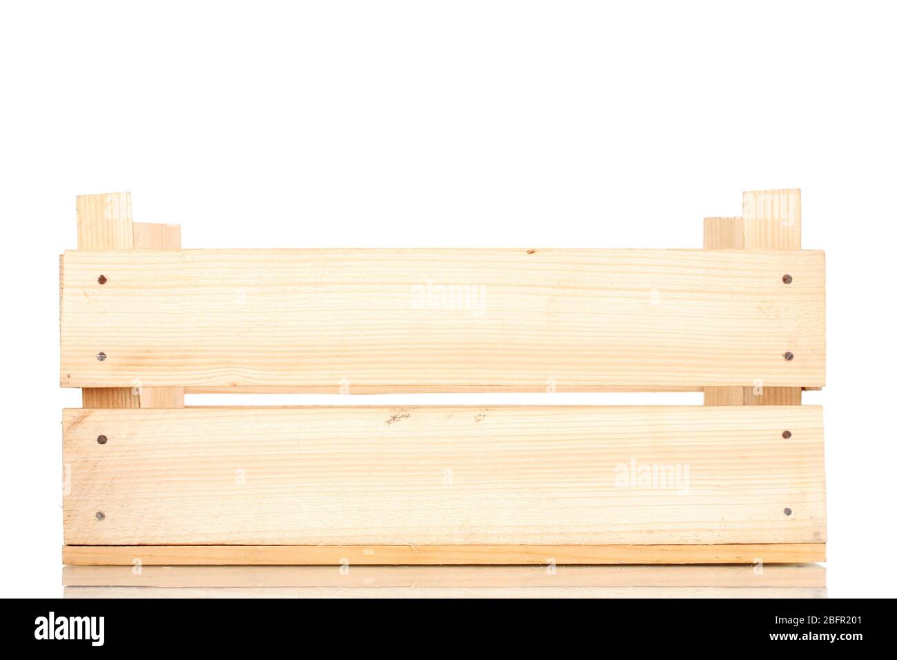 empty wooden crate isolated on white Stock Photo - Alamy