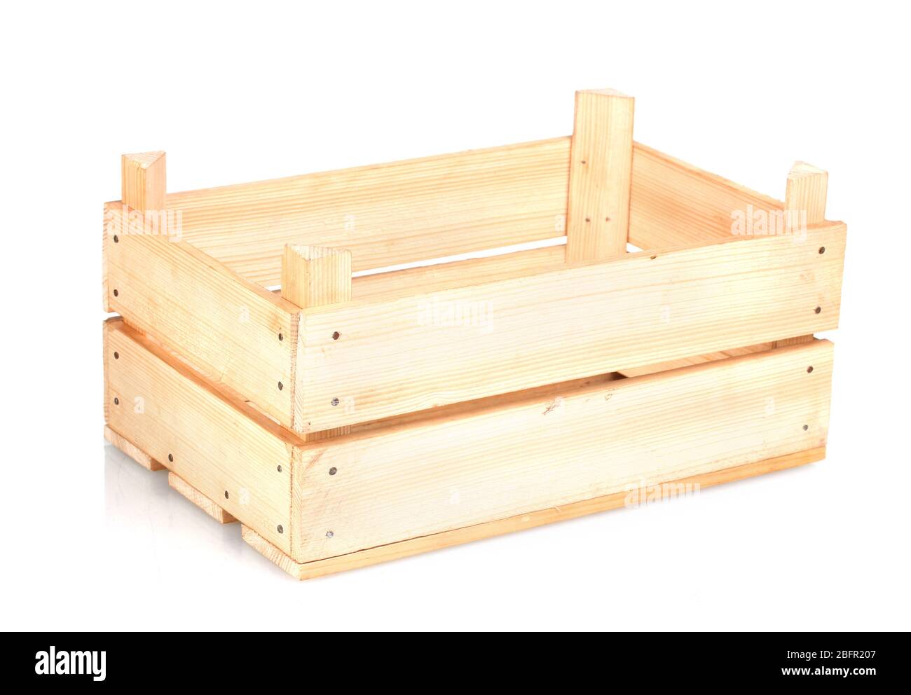 empty wooden crate isolated on white Stock Photo - Alamy