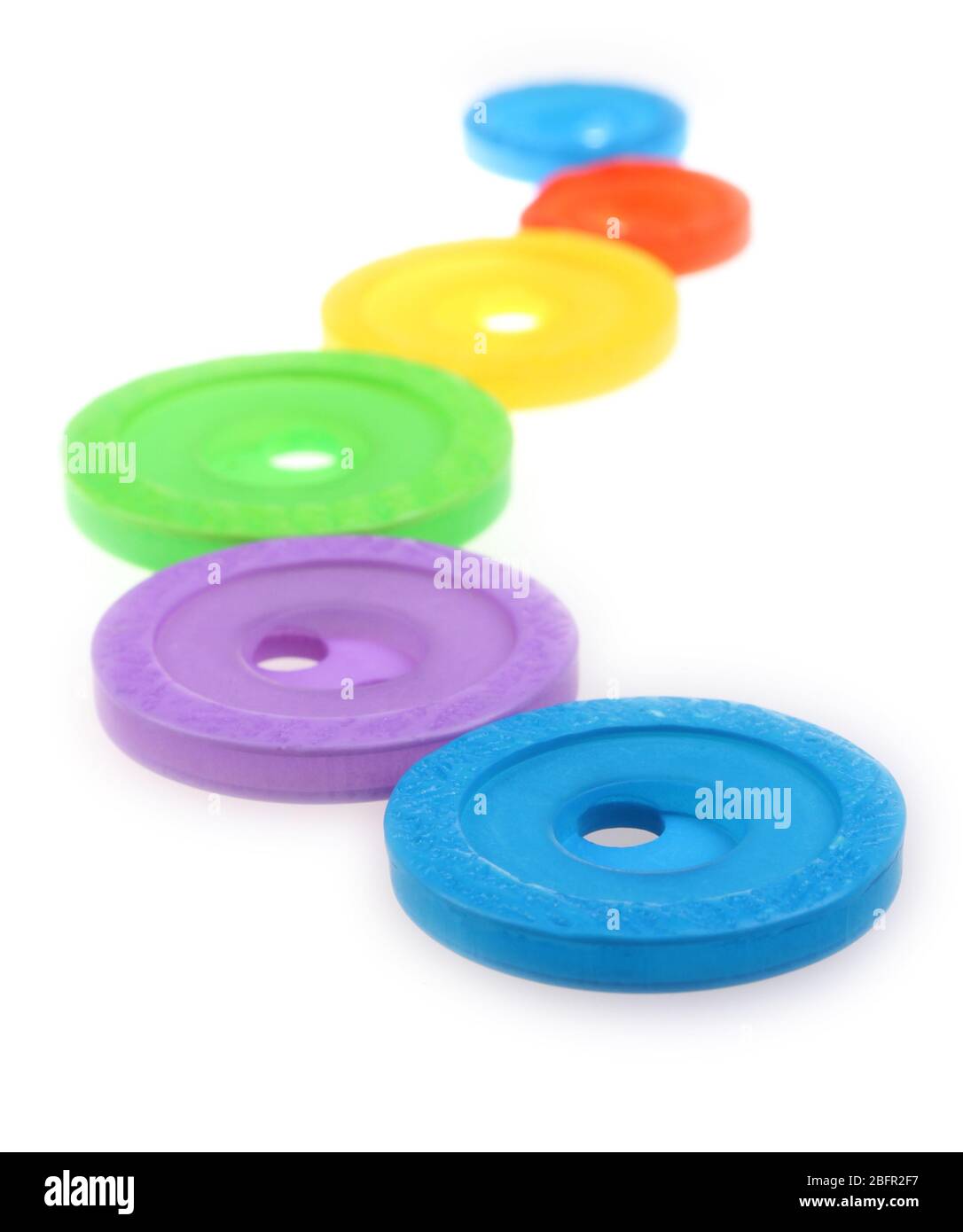 bright sewing buttons isolated on white Stock Photo - Alamy
