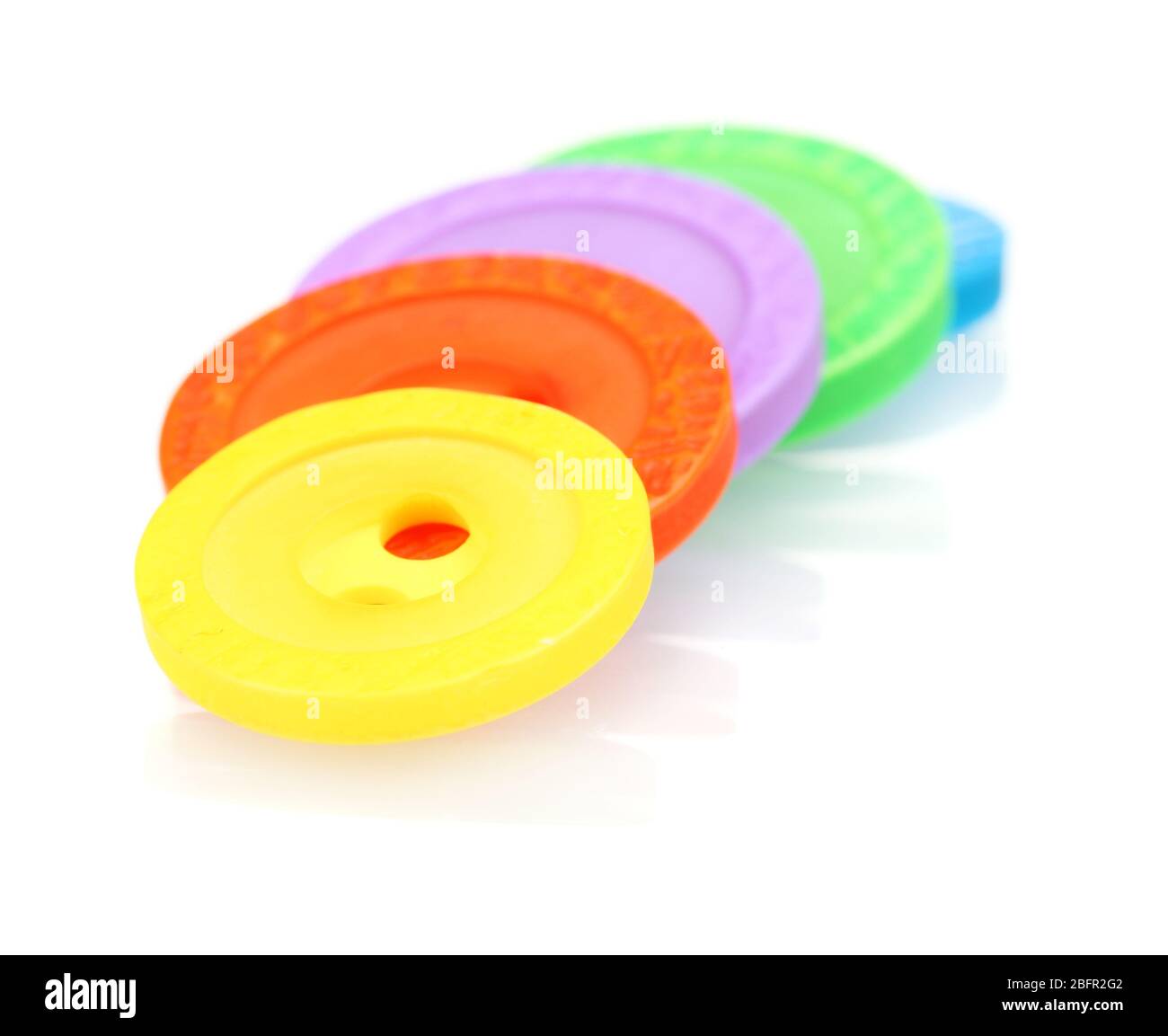 bright sewing buttons isolated on white Stock Photo - Alamy