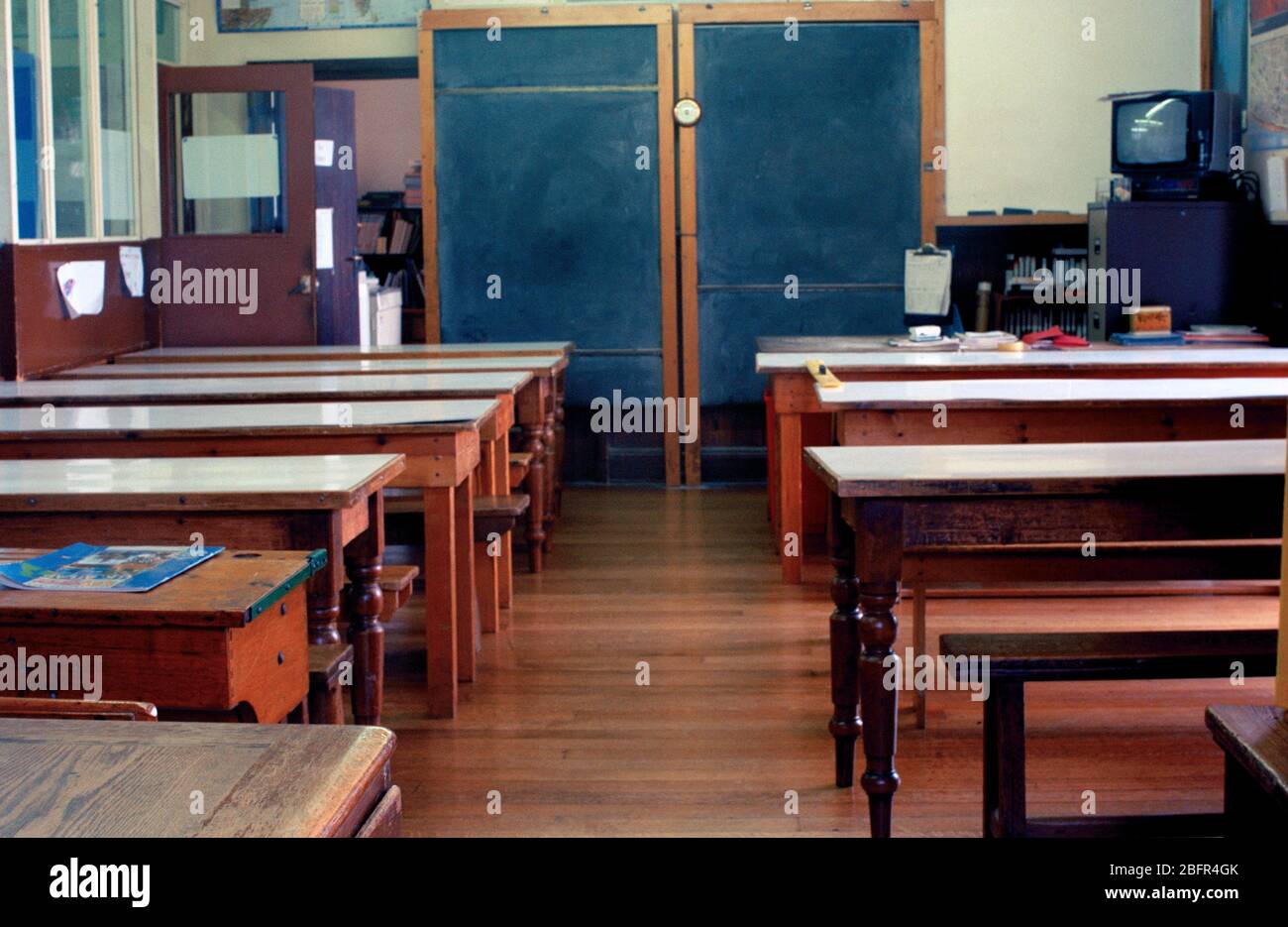 Classroom benches hi-res stock photography and images - Alamy