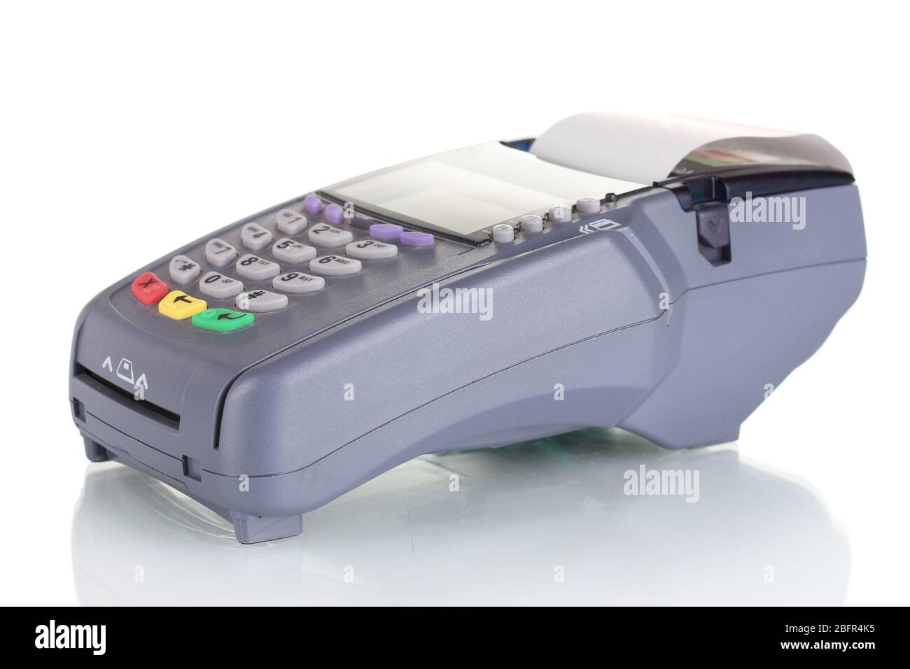 bank terminal isolated on white Stock Photo - Alamy