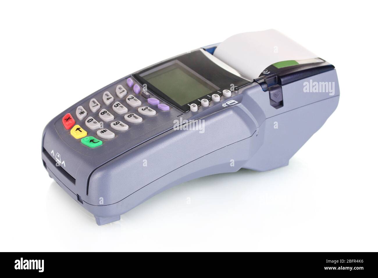 bank terminal isolated on white Stock Photo - Alamy