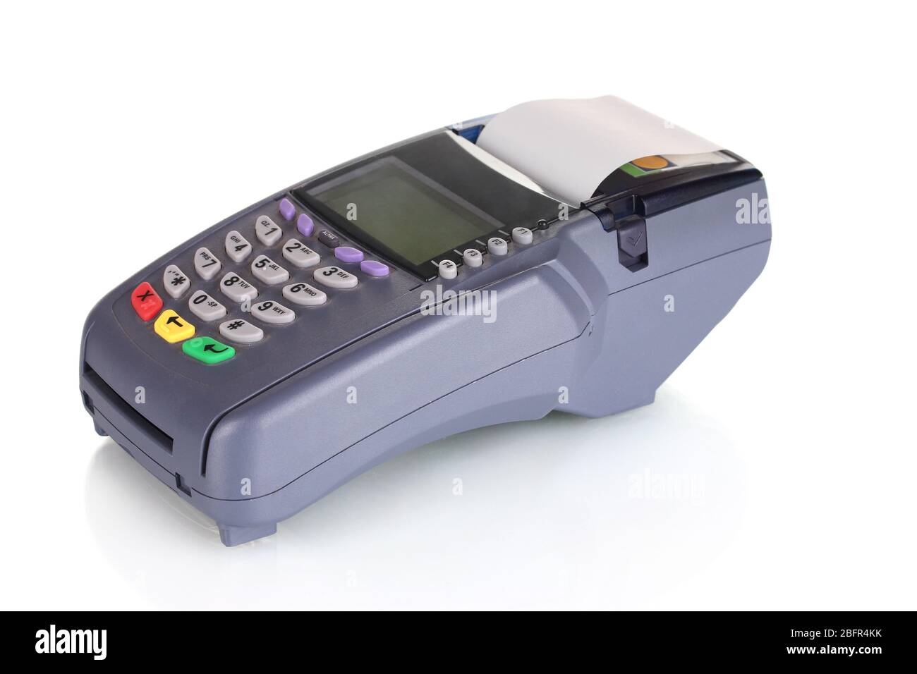 bank terminal isolated on white Stock Photo - Alamy