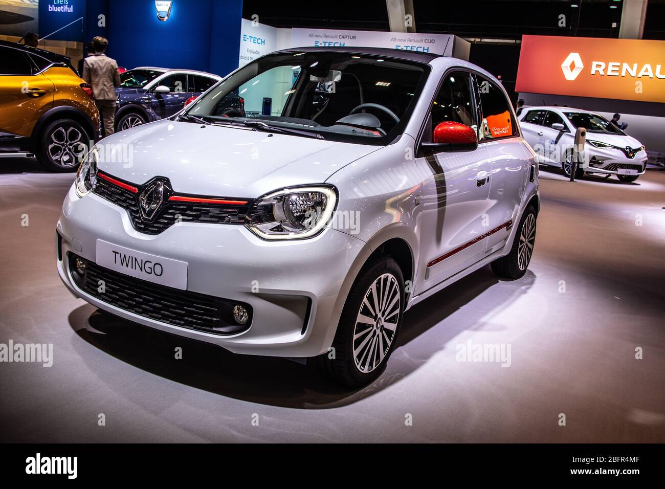 Brussels, Belgium, Jan 2020: Renault Twingo, Brussels Motor Show, third ...
