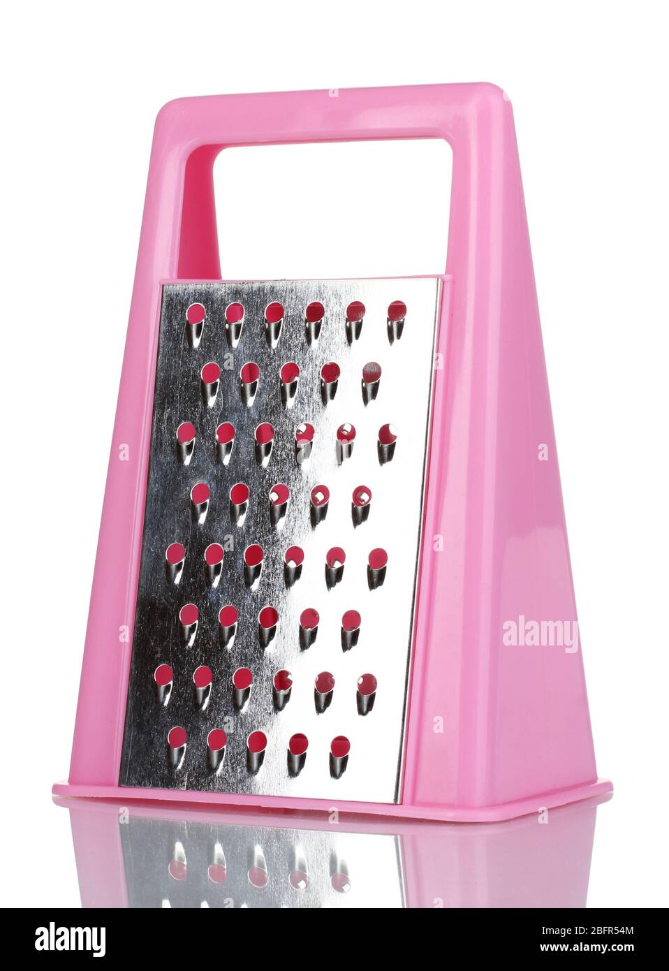 pink grater isolated on white Stock Photo - Alamy