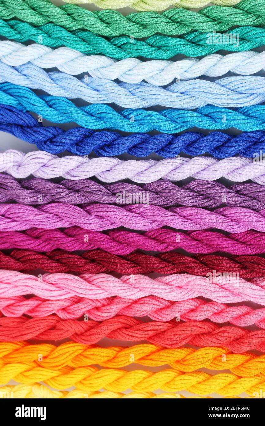 sewing threads for embroidery closeup Stock Photo - Alamy