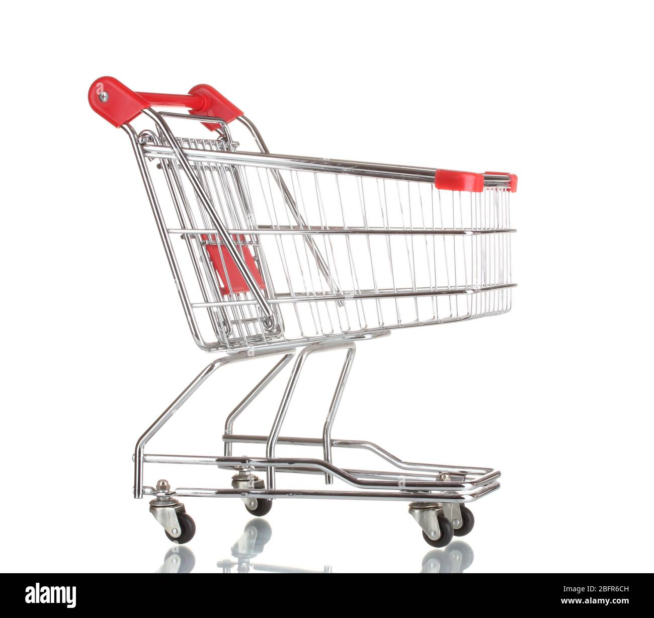empty shopping cart isolated on white Stock Photo - Alamy