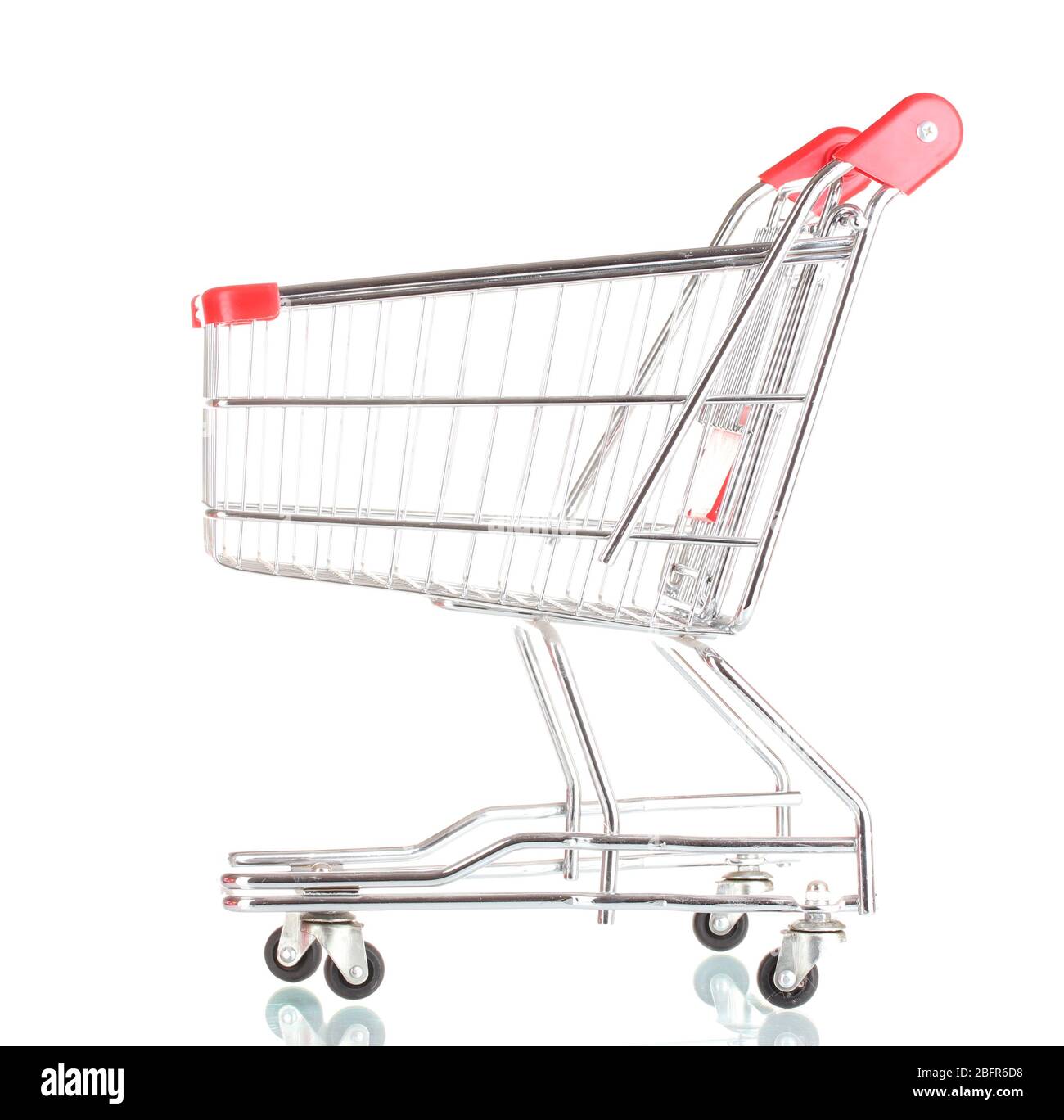 empty shopping cart isolated on white Stock Photo - Alamy