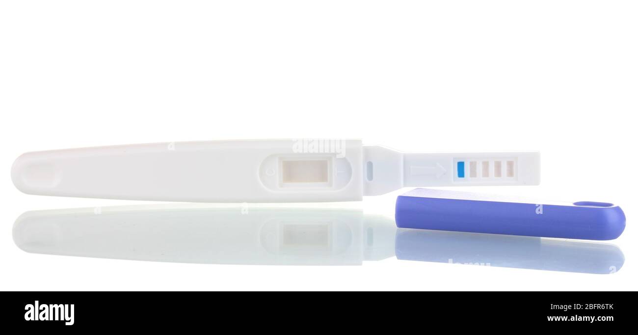 pregnancy test is isolated on white Stock Photo - Alamy