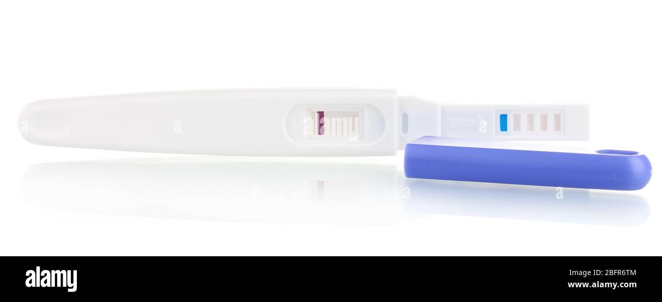 pregnancy test is isolated on white Stock Photo - Alamy