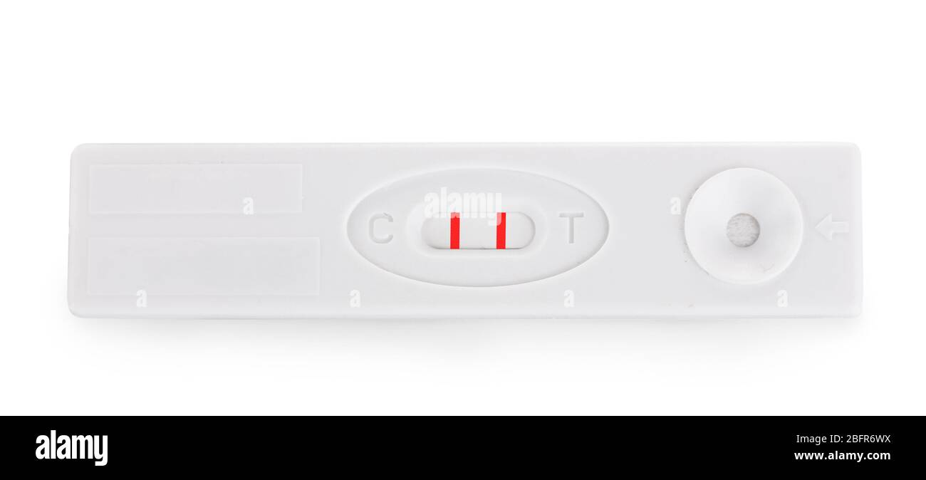 pregnancy test is isolated on white Stock Photo - Alamy