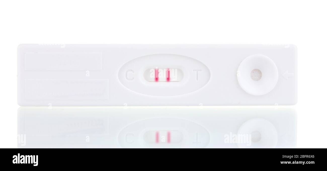 pregnancy test is isolated on white Stock Photo - Alamy