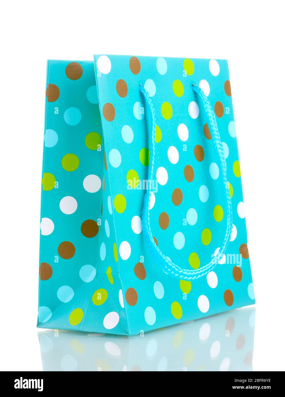 bright gift bag isolated on the white Stock Photo - Alamy