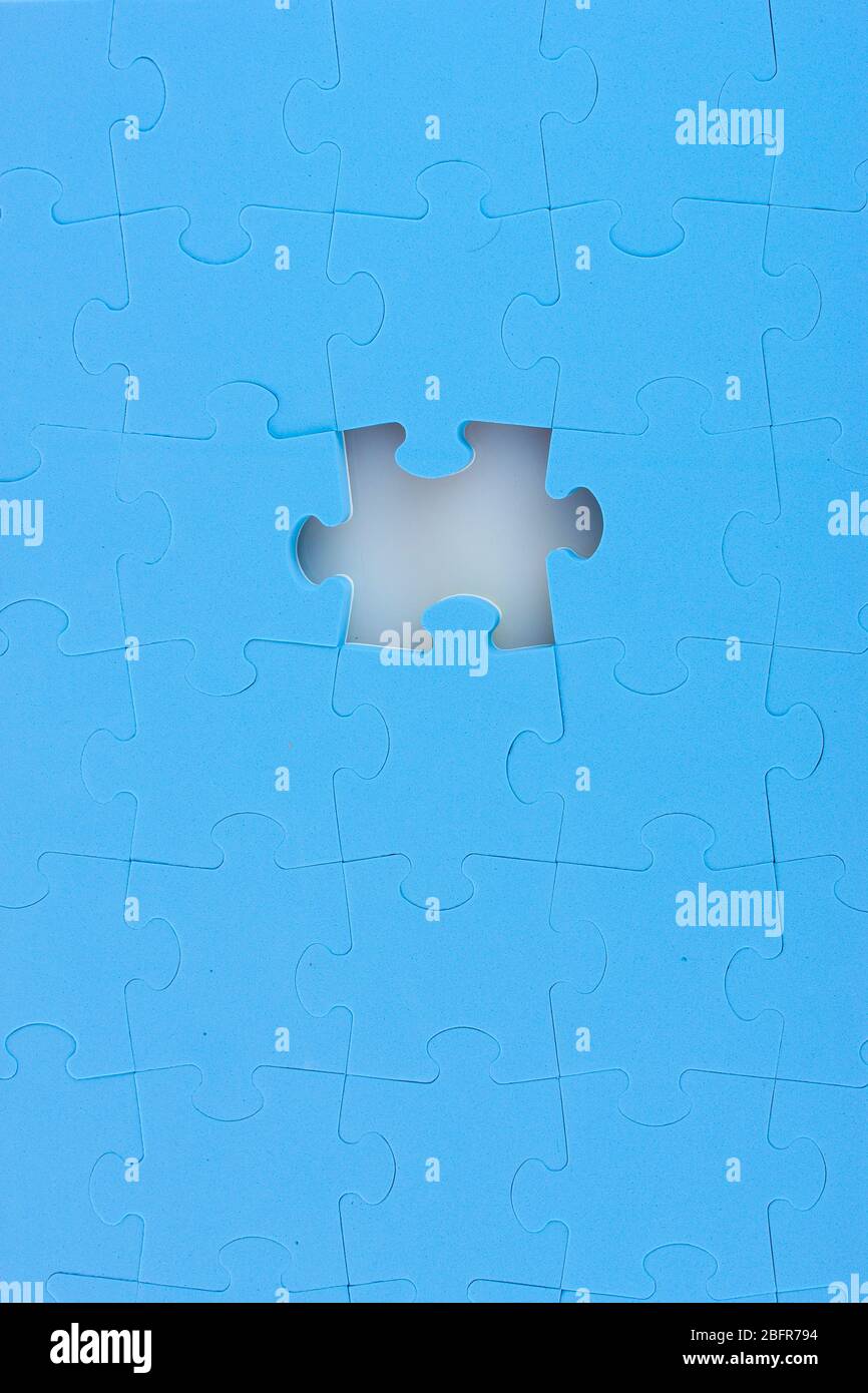 Blue puzzles closeup Stock Photo - Alamy