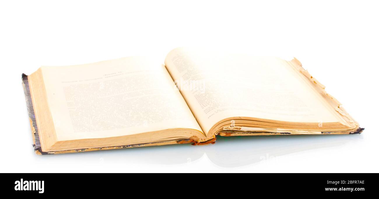 old book isolated on white Stock Photo - Alamy
