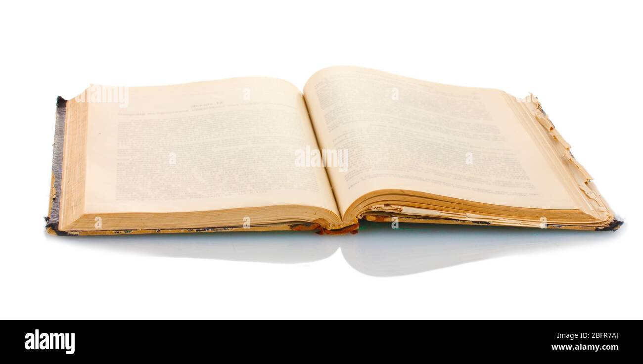 old book isolated on white Stock Photo - Alamy