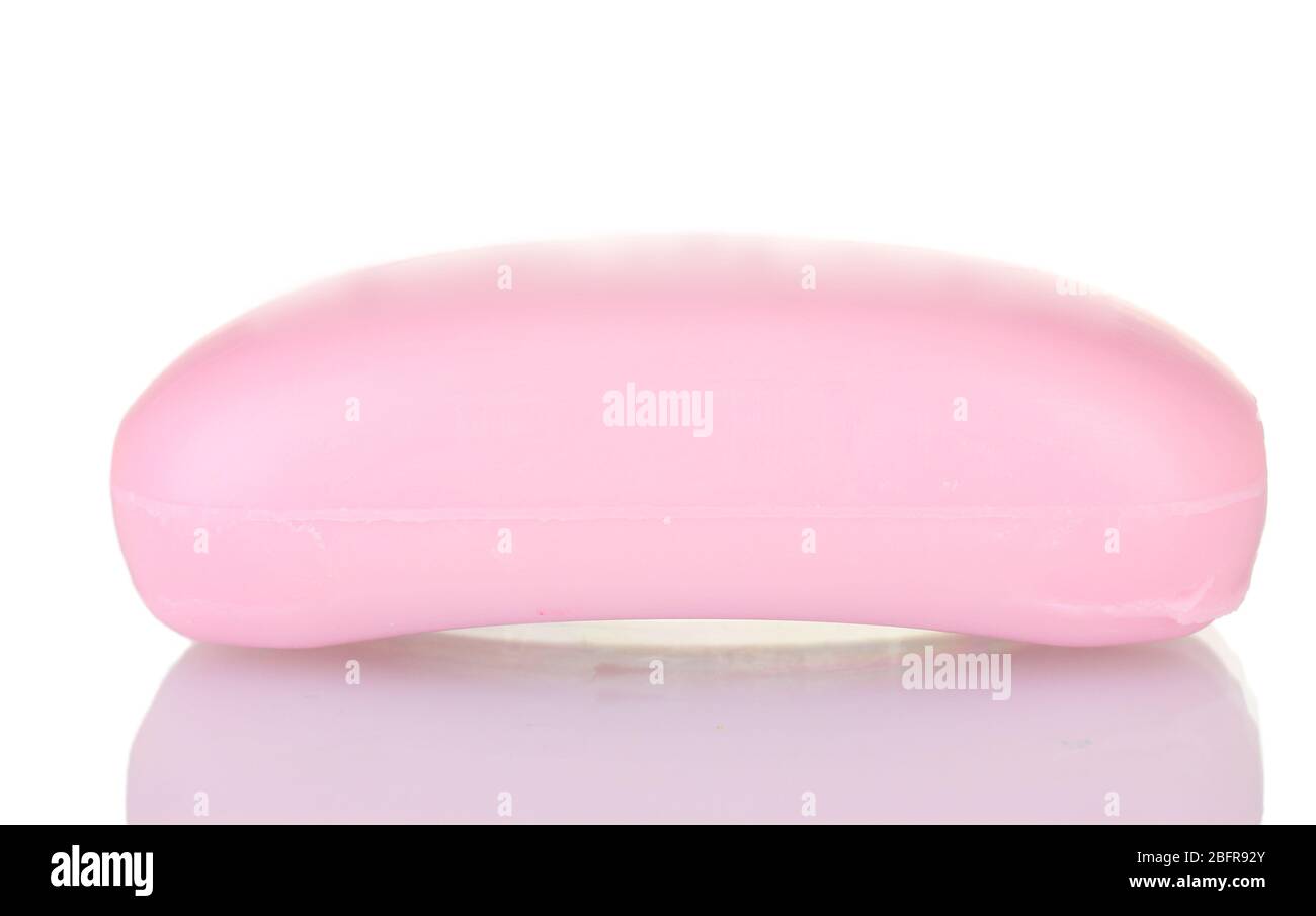 Soap on white background Stock Photo - Alamy
