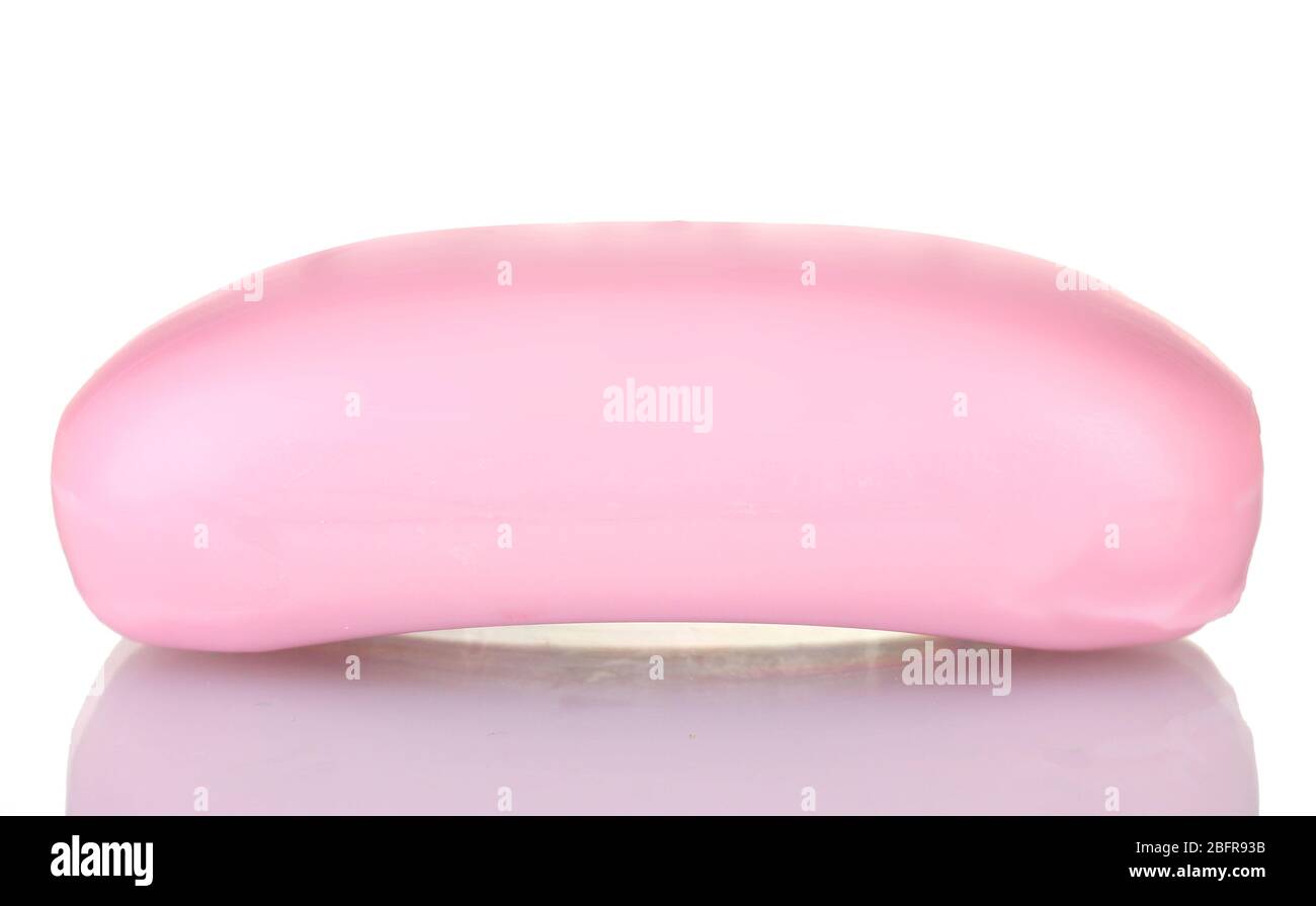 Soap on white background Stock Photo - Alamy