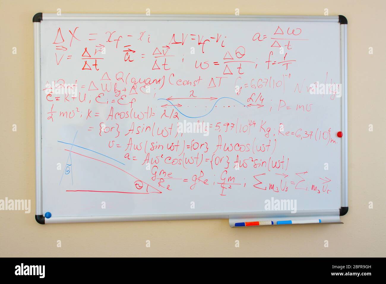 formulas on a whiteboard Stock Photo - Alamy