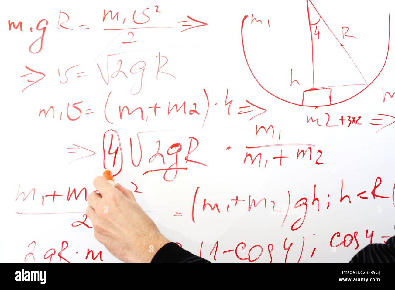 writing on the whiteboard formulas, closeup Stock Photo - Alamy