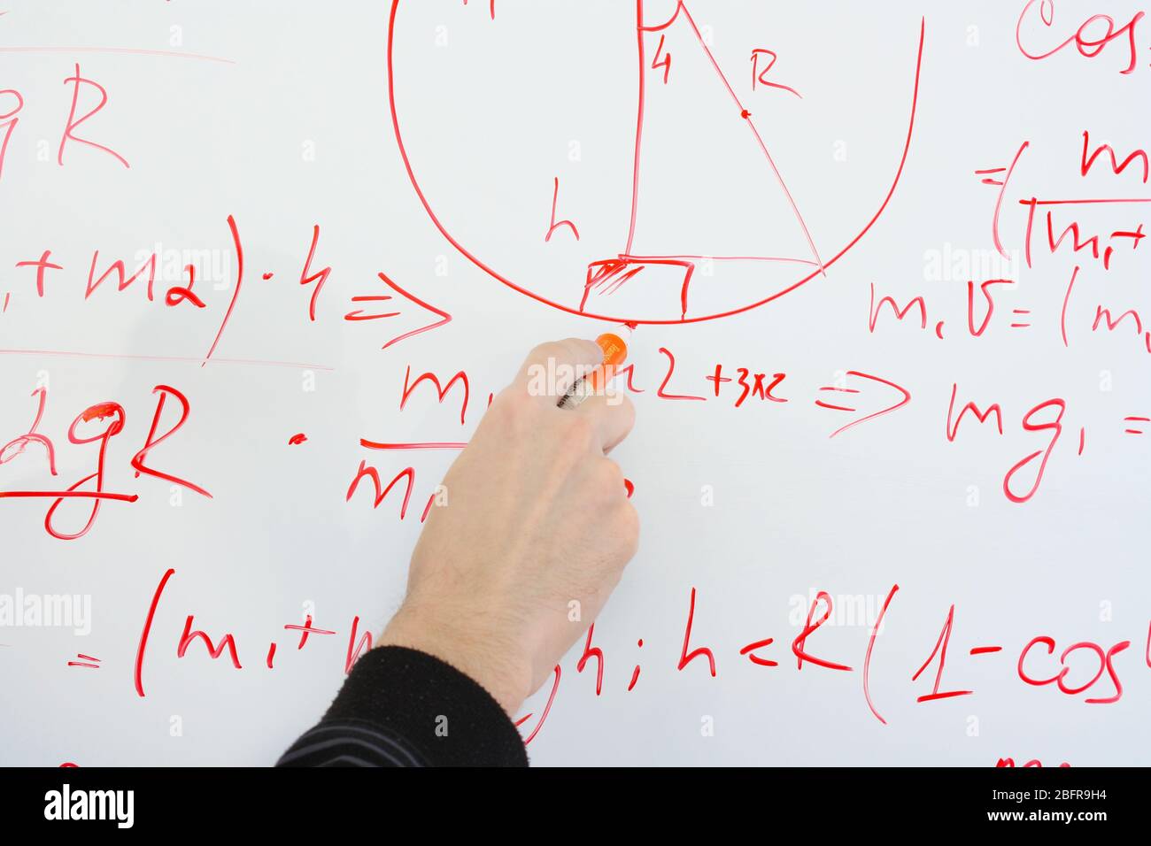 writing on the whiteboard formulas, closeup Stock Photo - Alamy