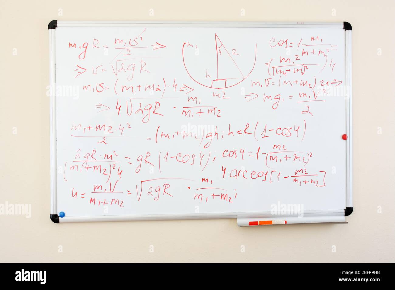 formulas on a whiteboard Stock Photo - Alamy