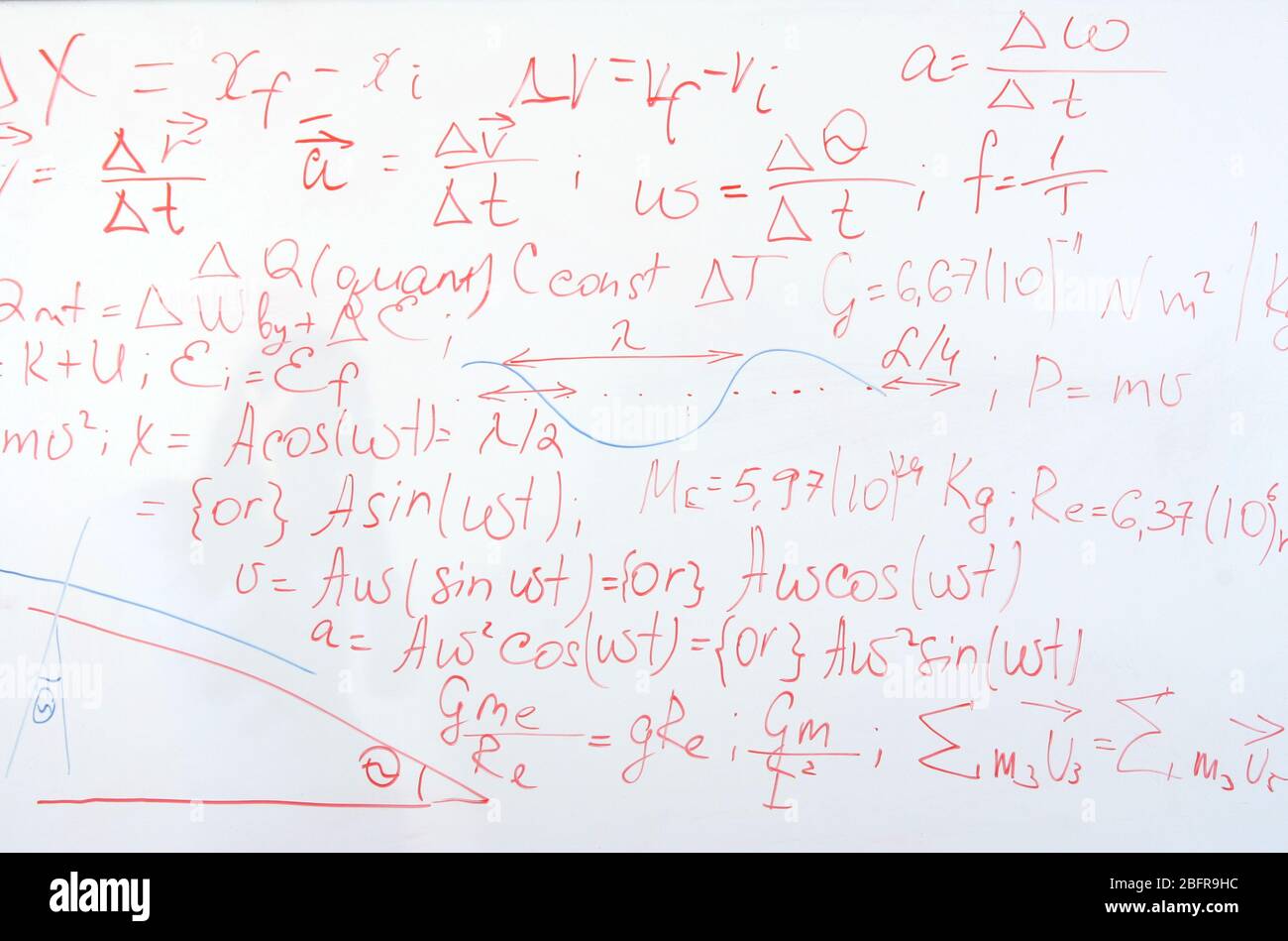 formulas on a whiteboard Stock Photo - Alamy