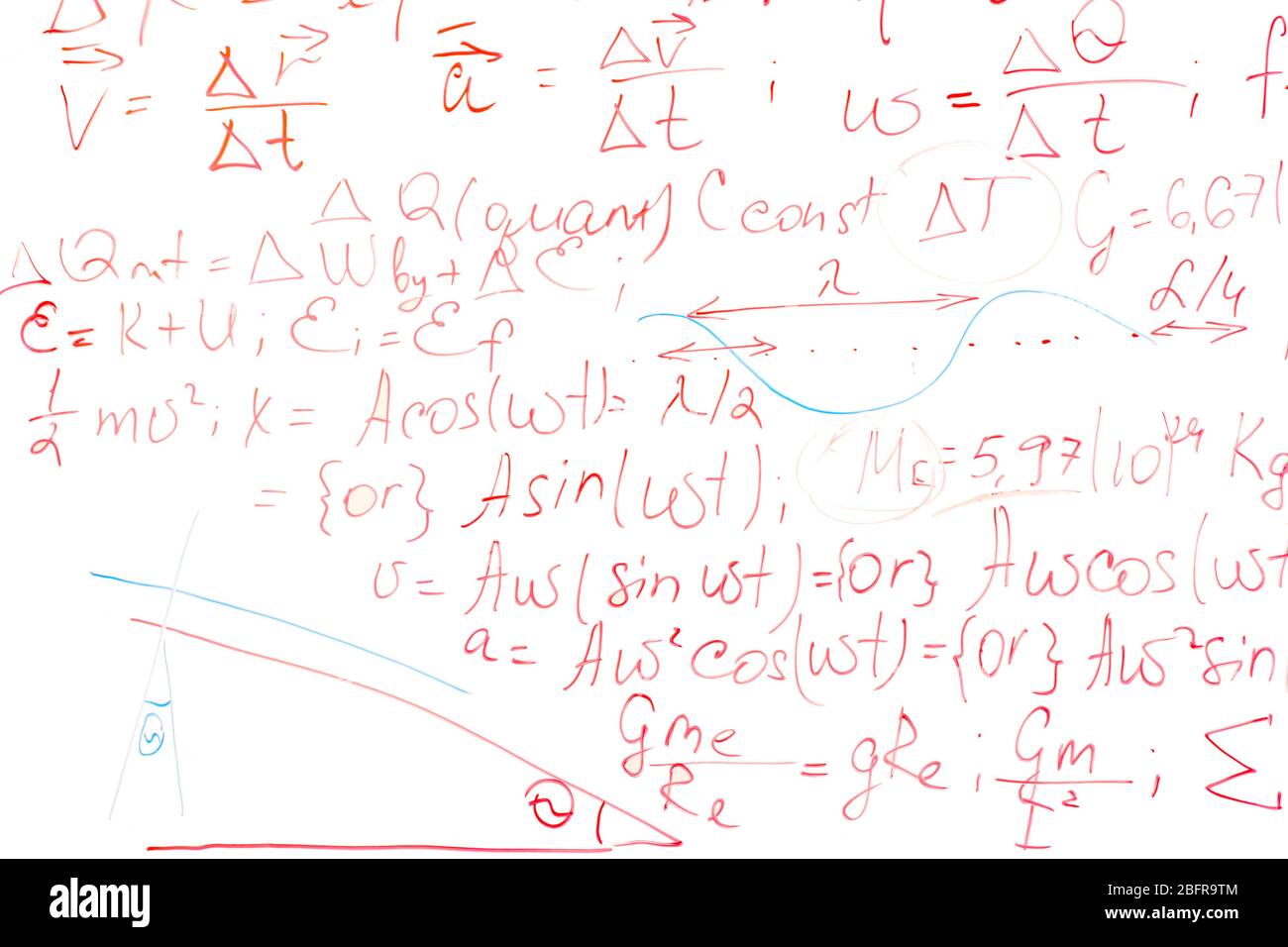 formulas on a whiteboard Stock Photo - Alamy