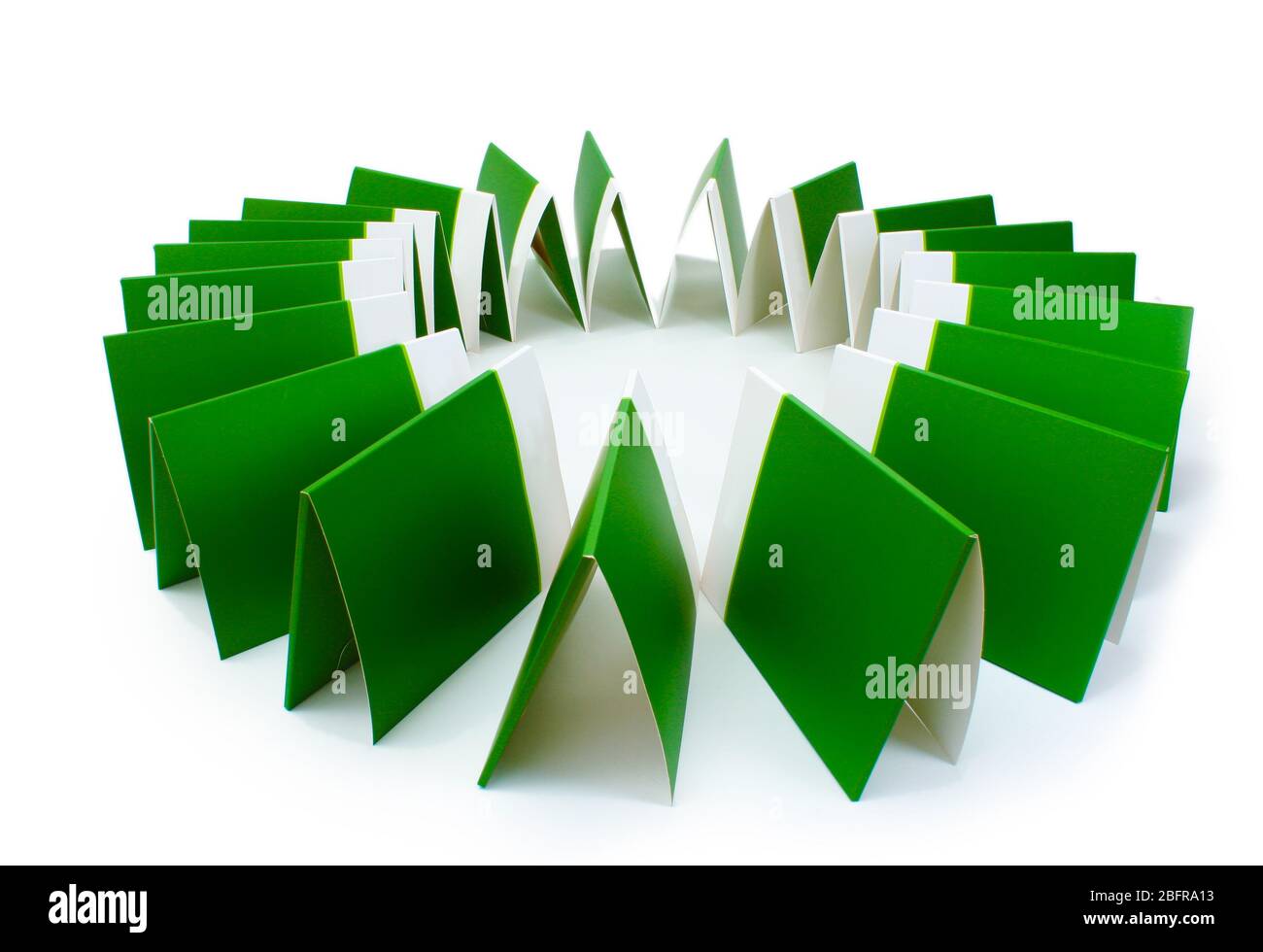 Many green folders isolated on white Stock Photo - Alamy