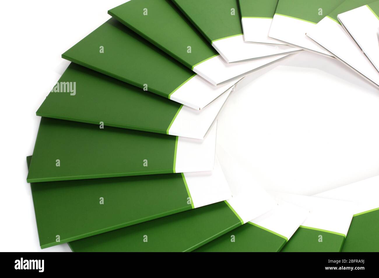 Many green folder closeup Stock Photo - Alamy